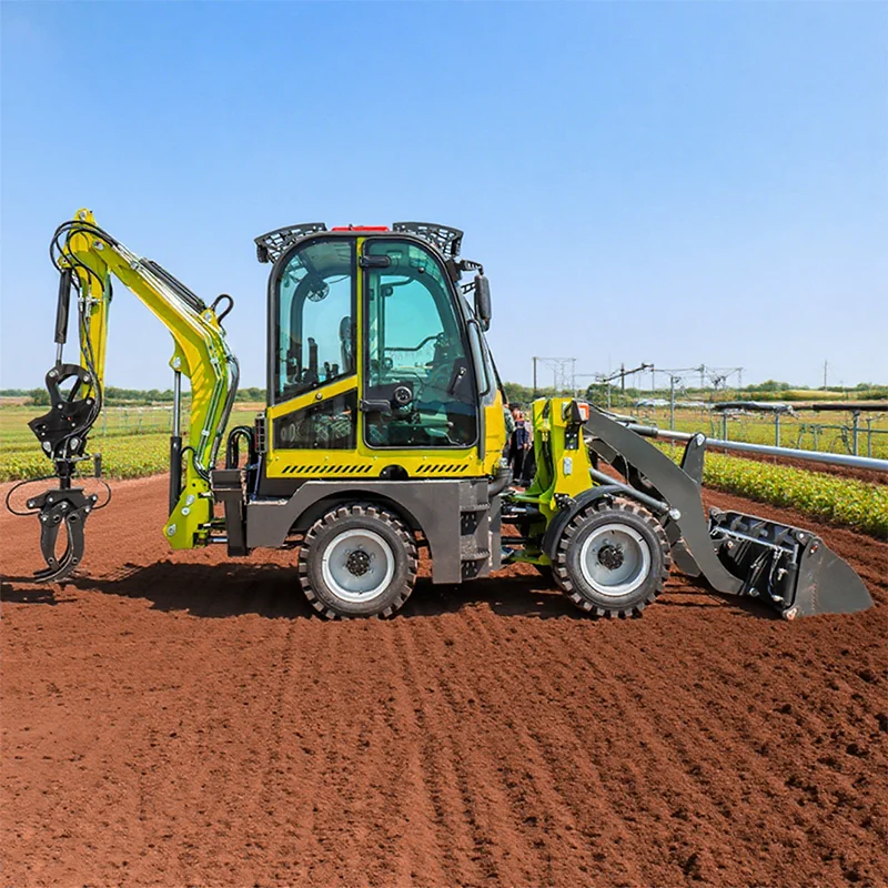 Customized new two end busy loader, small backhoe bulldozer, 4x4 ...