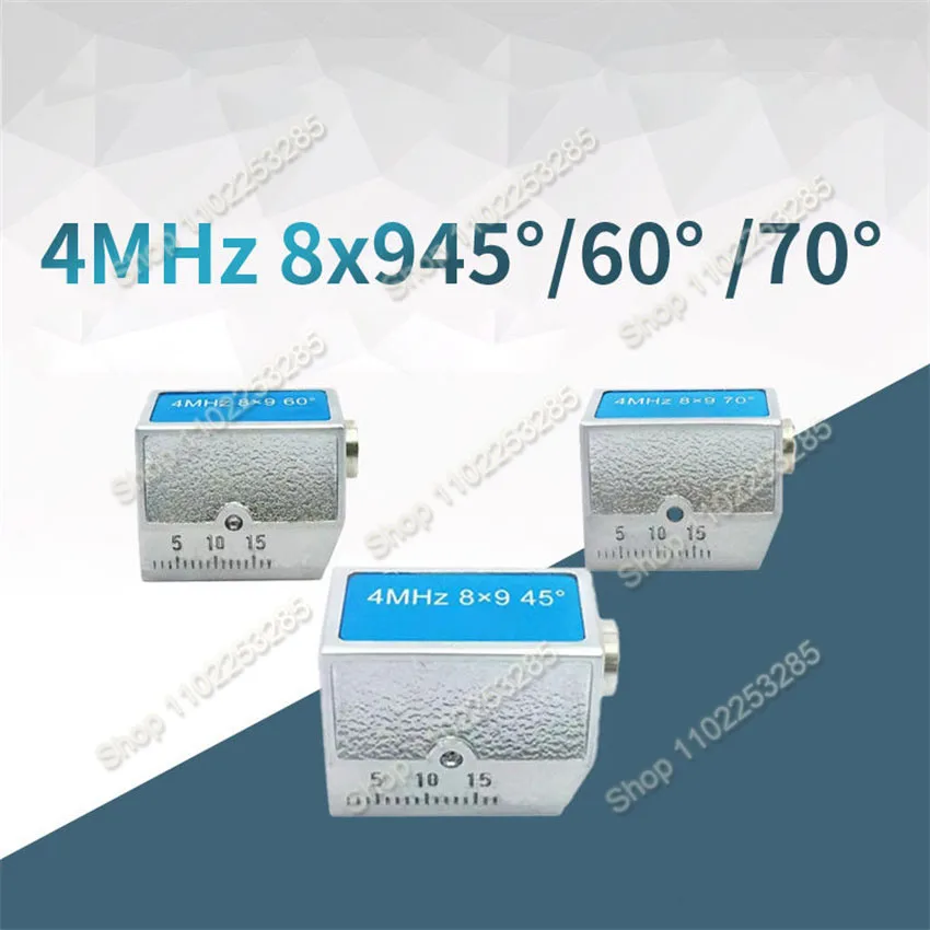 Transductor de sonda de haz de ángulo de 4MHz, 8x9mm, 45/60/70 grados ...