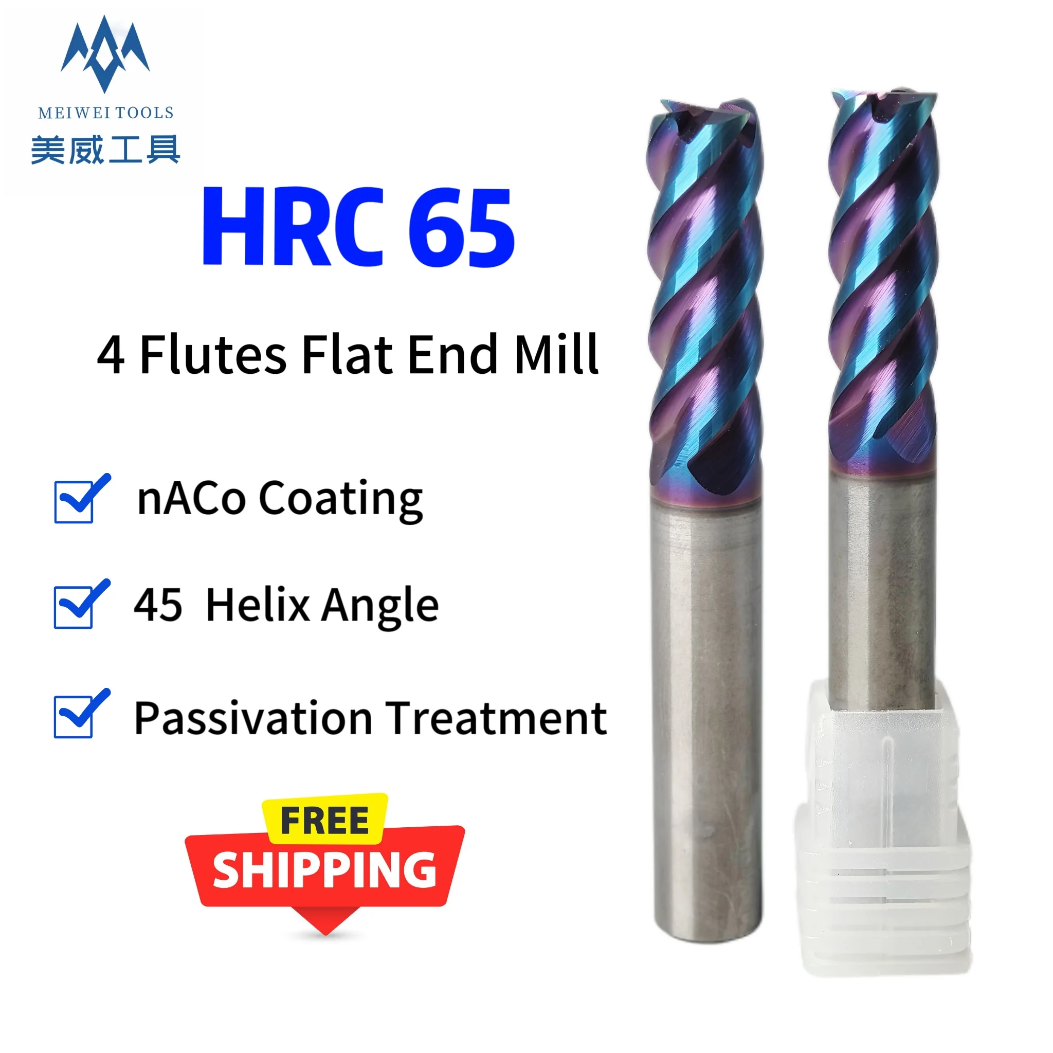 4-Flutes-HRC-65-Solid-Carbide-Flat-End-Mill-High-Perfermance-Milling ...