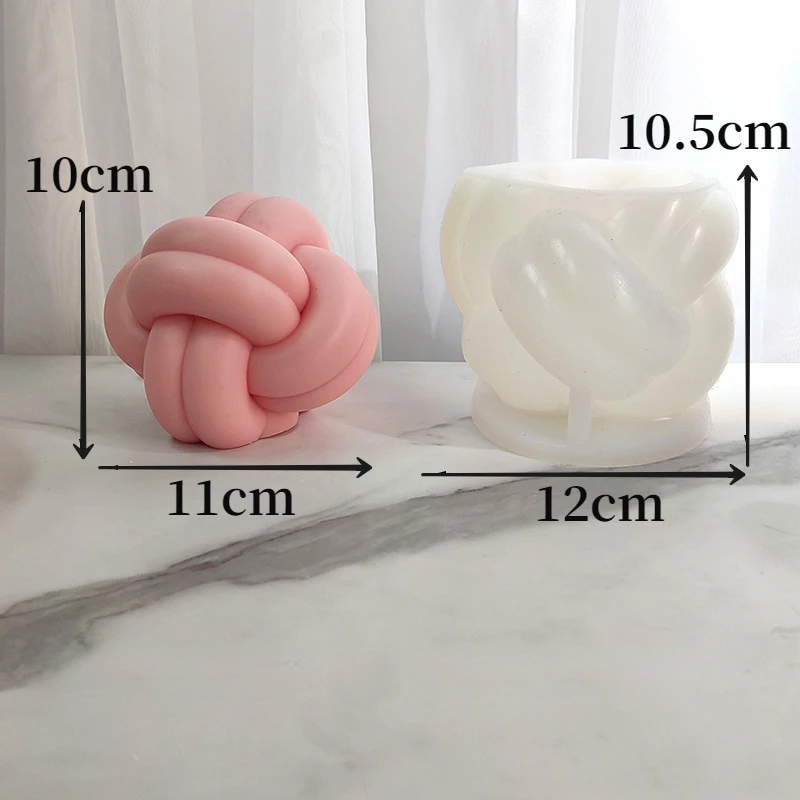 Grand moule en silicone pour bougie en fil de laine grossier,bougie à ...