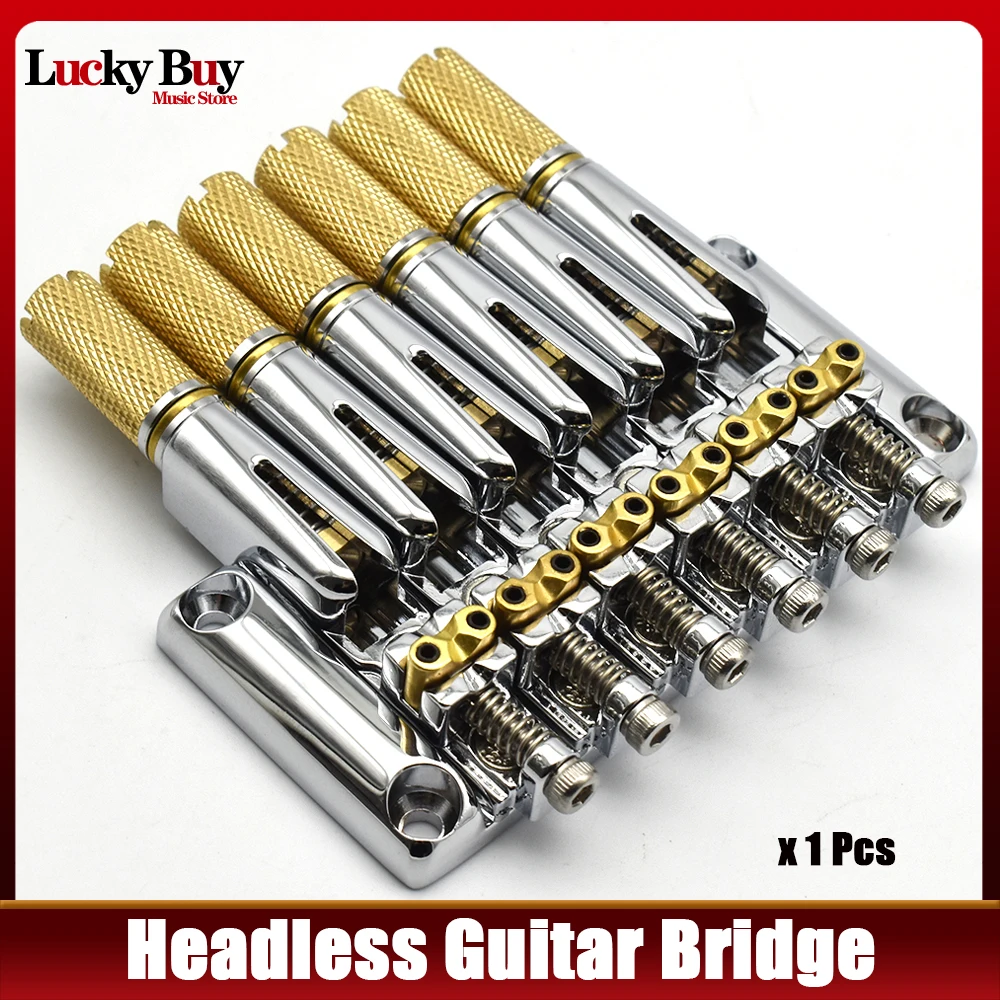 Brass-Headless-Guitar-Bridges-for-6-Strings-Electric-Guitar-Headless ...