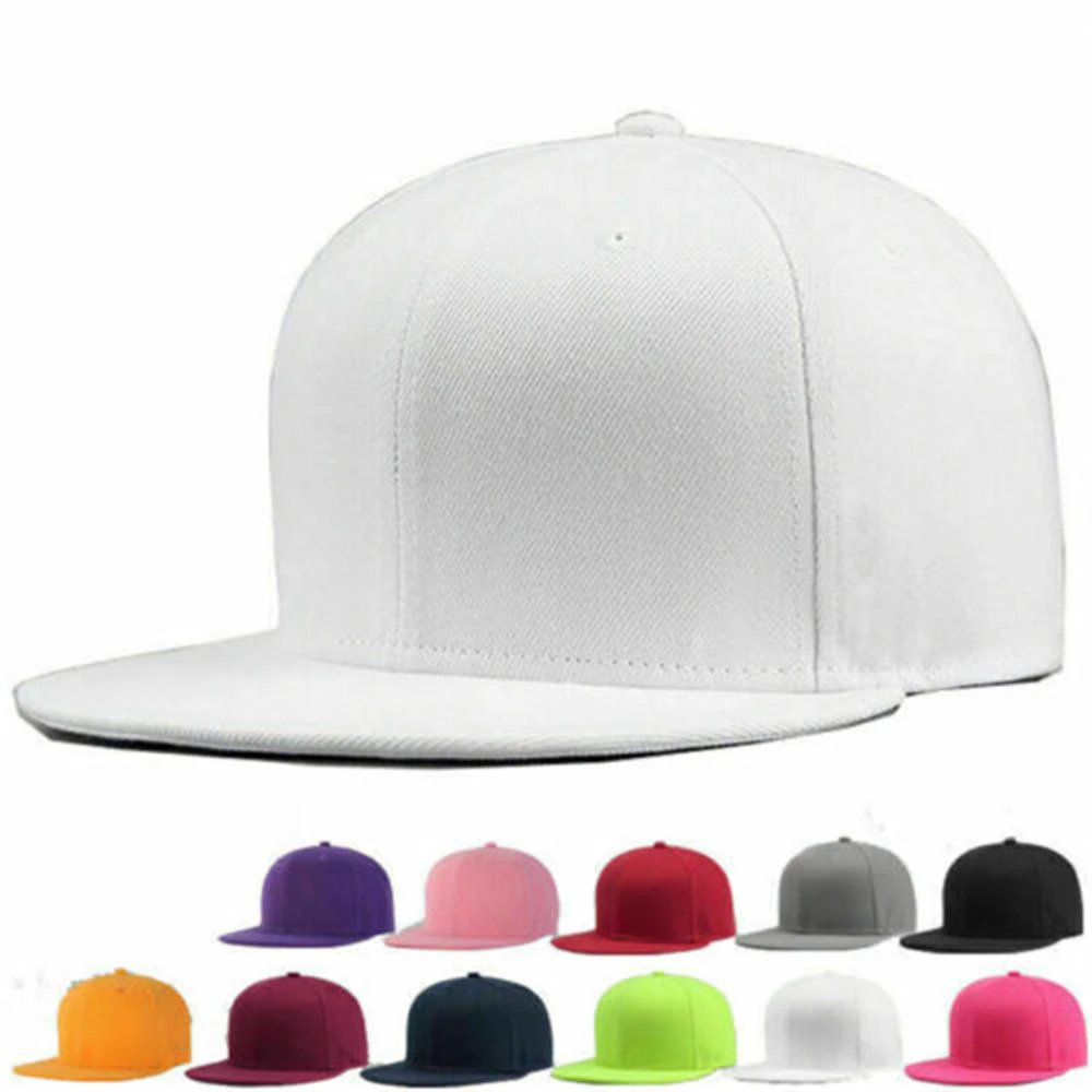 Unisex Classic Baseball Cap Fitted Flat Bill Hats Adjustable Visor Hat ...