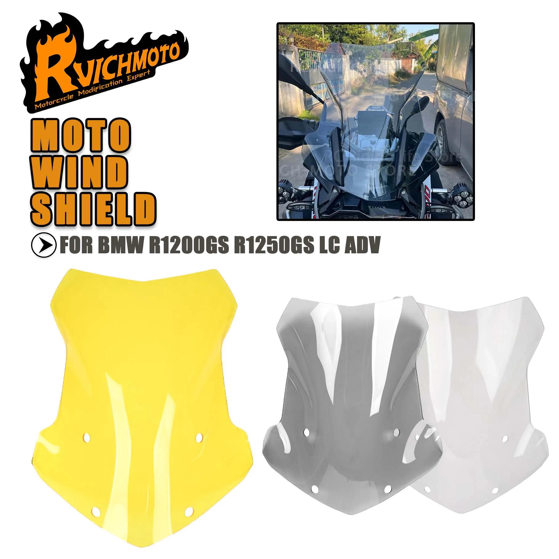 R 1200GS 1250GS Windscreen Wind Shield Screen Deflector Spoiler ...
