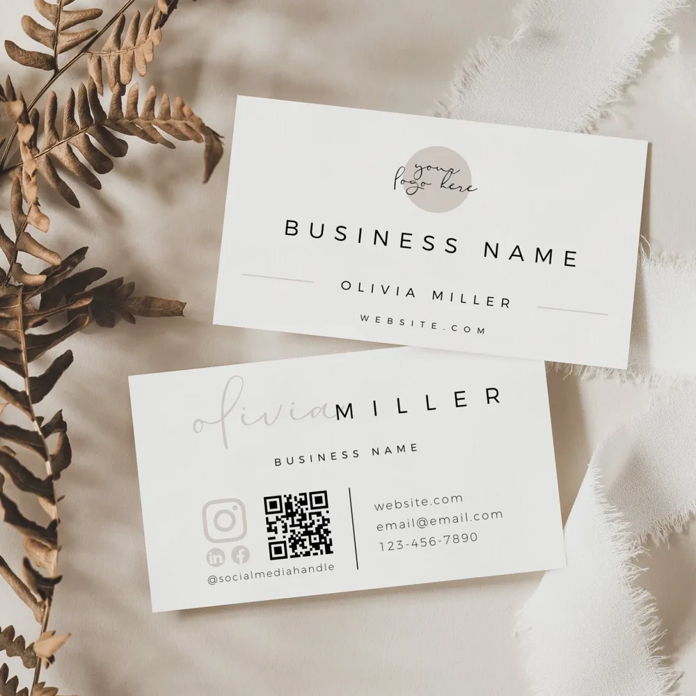 Carddsgn Business Card With QR Code Template Logo Printing Double Sided ...