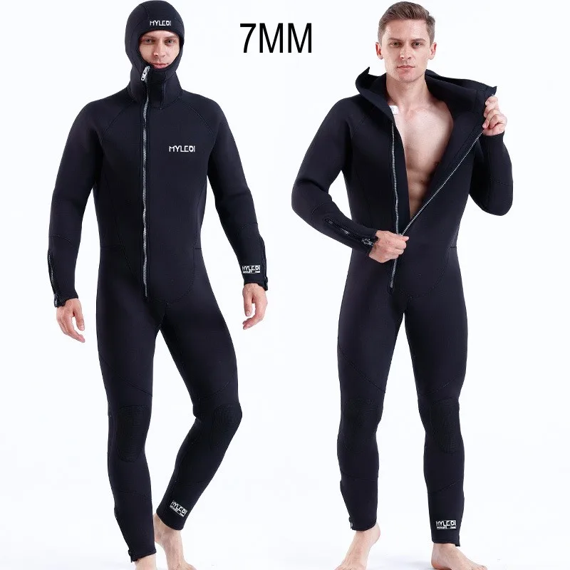 7MM-Neoprene-Men-Keep-Warm-Spearfishing-Wetsuit-Hooded-Scuba-Long ...