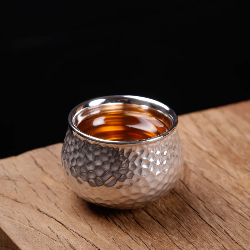 Silver-cup-999-pure-silver-handmade-gilt-silver-tea-cup-ceramic-Kung-Fu ...