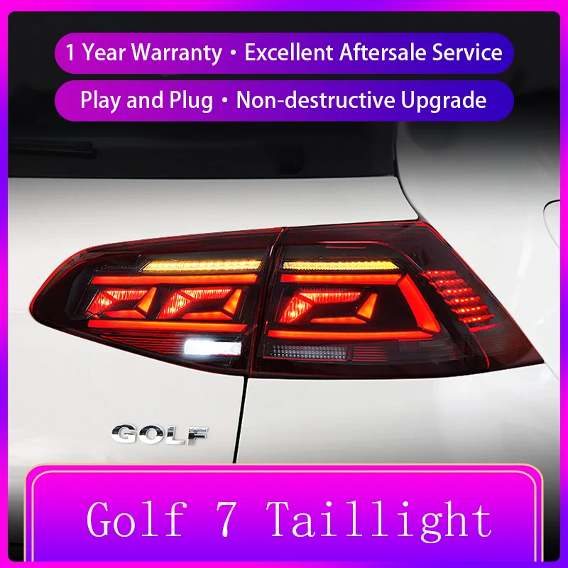 2-PCS-Lamp-For-Volkswagen-VW-Golf-7-Golf7-2013-2017-Tail-Light-DRL ...