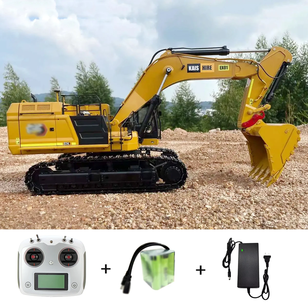 374-RC-Excavator-1-14-Hydraulic-Remote-Control-Excavator-Metal-Model ...