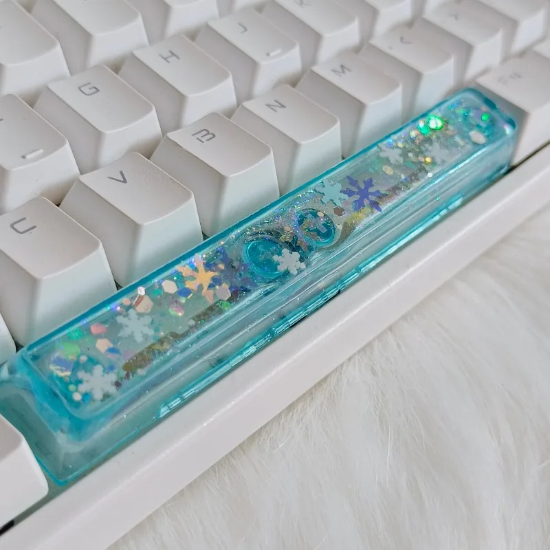 MiFuny-Cute-Snow-Space-Keycap-Transparency-Resin-Keyboard-Caps-Handmade ...