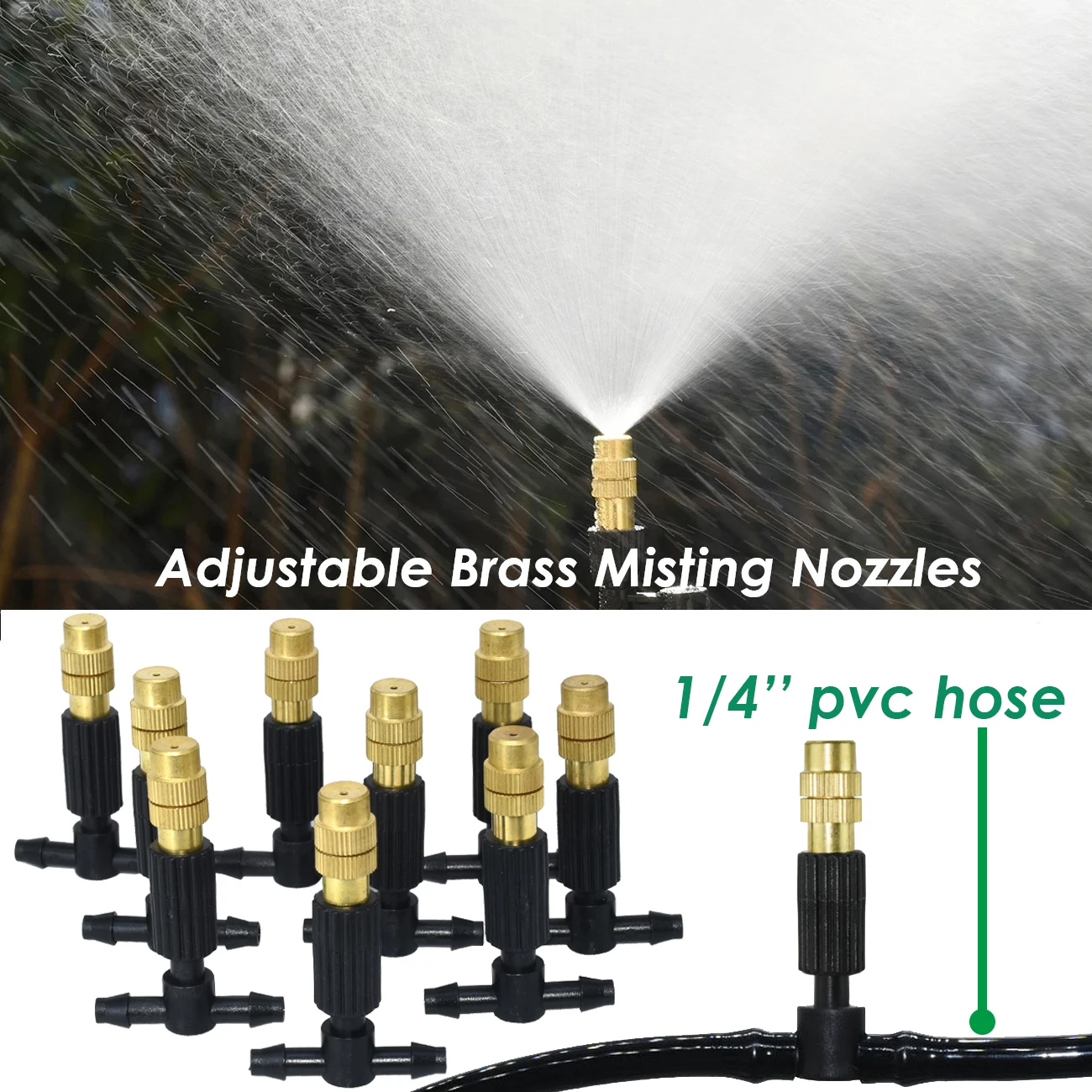 Drip Irrigation Sprayers 50 Pcs Garden Drip Irrigation - Fits 4mm/7mm ...