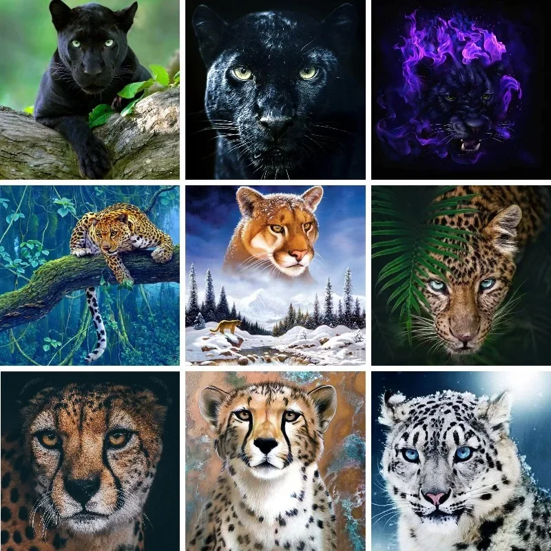 DIY-5D-Diamond-Painting-Leopard-Diamond-Embroidery-Cheetah-Beast ...