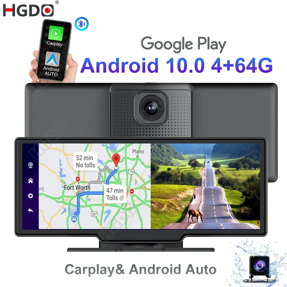 HGDO-4K-Carplay-Dash-Cam-8Core-Android-10-4G-Auto-Car-DVR-4-64G-Rear ...