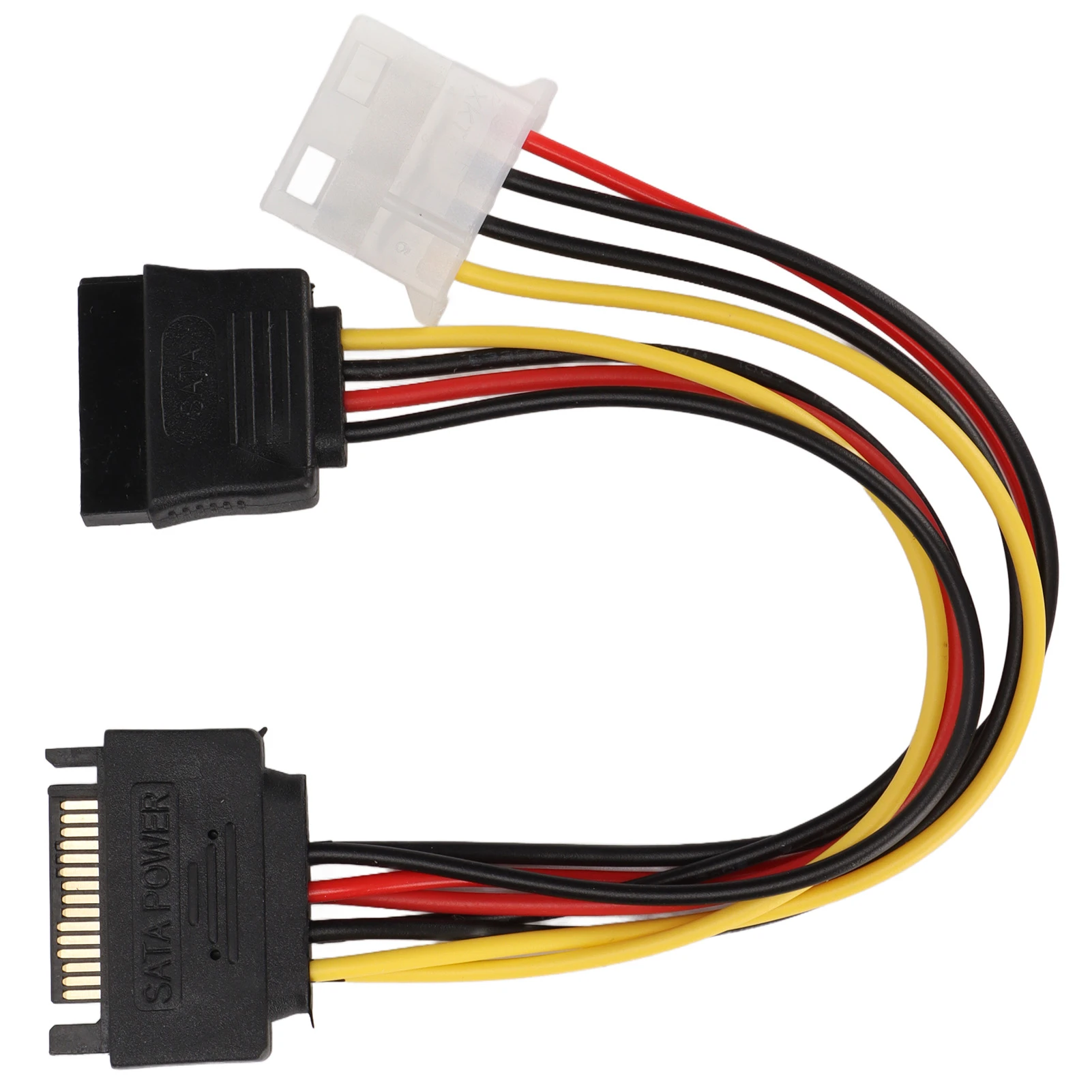 15Pin Male To 15Pin IDE Molex Female + 4Pin SATA Female Cable Power ...