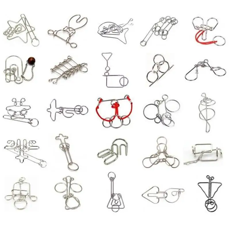Classic-Intelligence-Metal-Wire-Puzzle-Baffling-Brain-Teaser-Magic ...