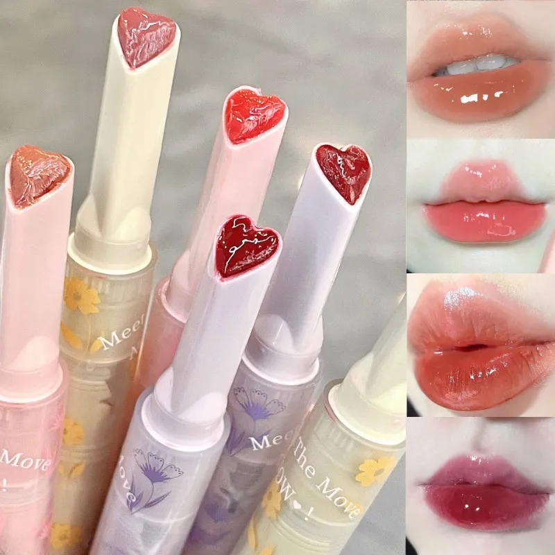 Love-Heart-Shape-Lip-Glaze-Flower-Jelly-Mirror-Lip-Gloss-Moist ...