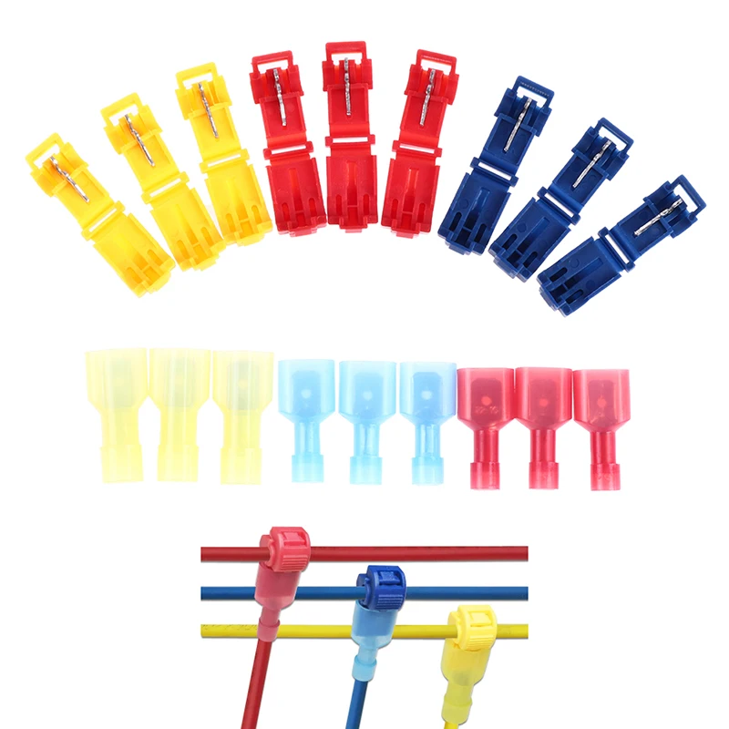 20pcs T Tap Wire Connector Quick Electrical Cable Connector Snap Splice ...