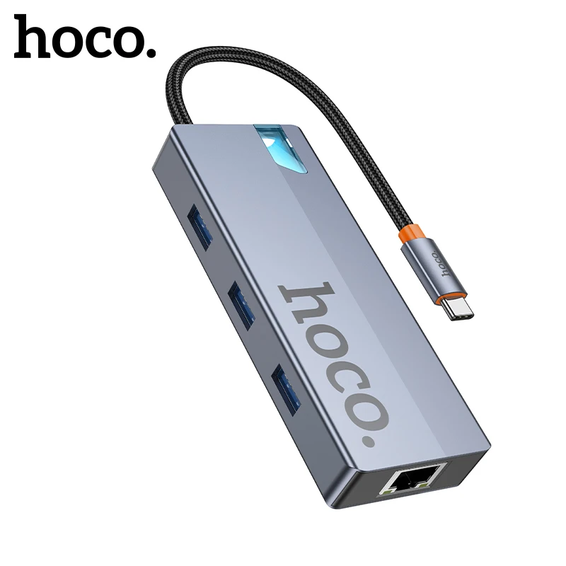 HOCO 5-in-1 USB C to HDMI-compatible RJ45 HUB 4K 60Hz PD100W USB ...