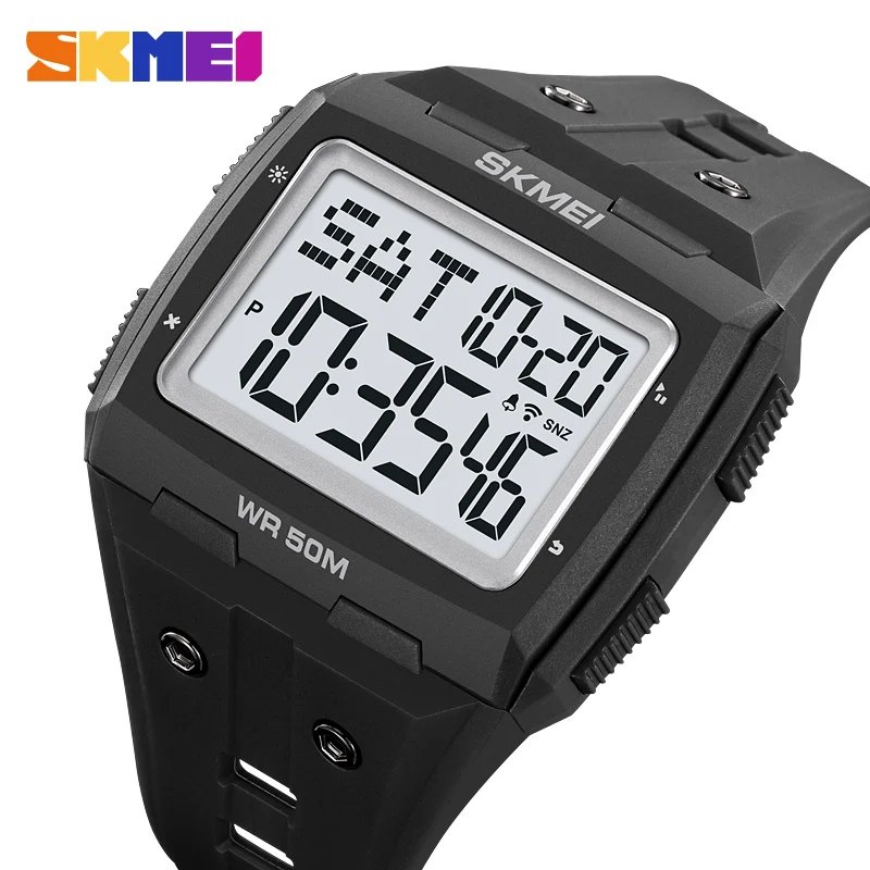 SKMEI-Man-Rectangle-Countdown-Electronic-Sport-Watches-Mens-Fashion-50M ...
