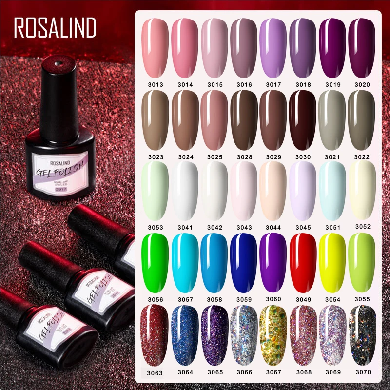 ROSALIND-8ML-Gel-Nail-Polish-Semi-Permanent-Pure-Color-Hybrid-Varnish ...