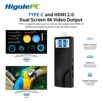 Higole Fanless Intel J4125 Mini PC Windows 11 Pro WiFi 8GB 128/256GB ...