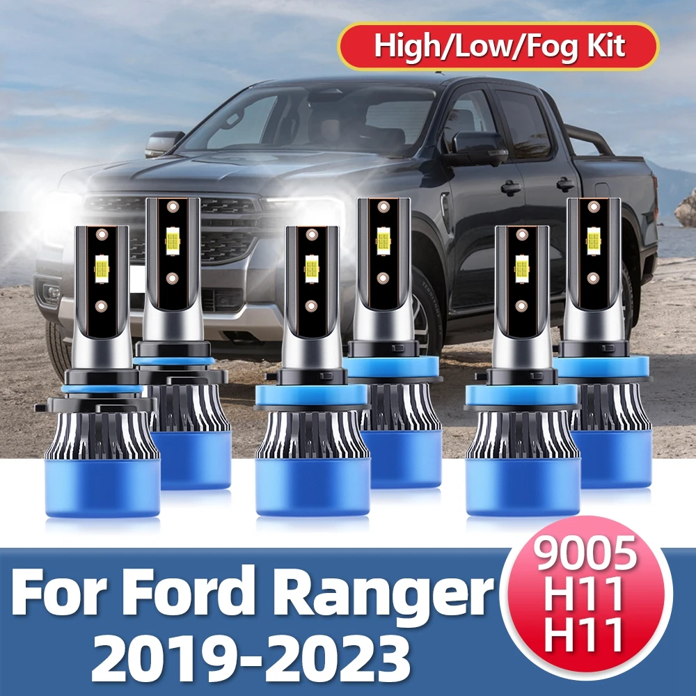 2/6PCS Led Turbo Lamp Headlight Bulbs Car Auto Fog Lights 15000LM CSP ...