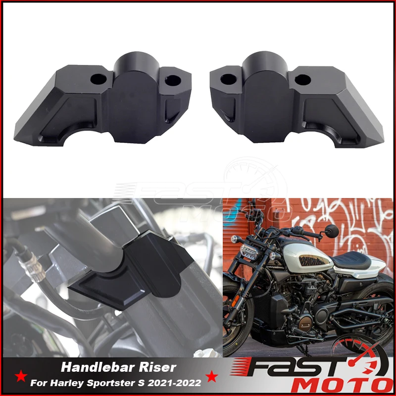 Pair Aluminum Handlebar Risers For Harley Sportster S 1250S