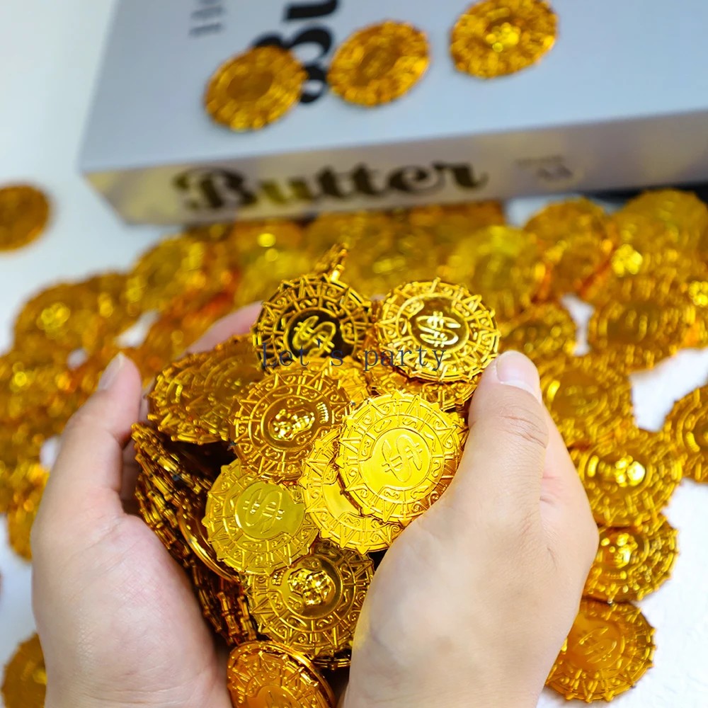 50pcs-Plastic-Fake-Pirate-Gold-Coins-Props-Treasure-Game-Toys-for-Kids ...