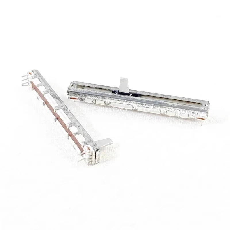 10PCS 75mm A10K straight slide potentiometer 6-pin dual gang amplifier ...