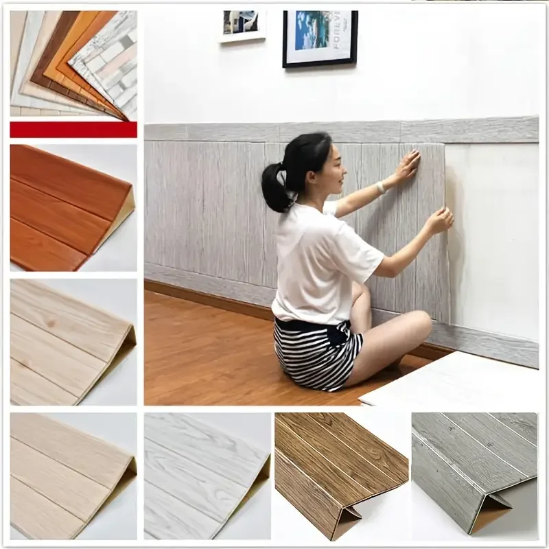 5pcs-10pcs-35X35cm-3D-Wall-Stickers-DIY-Wood-Grain-Foam-Self-Adhesive ...