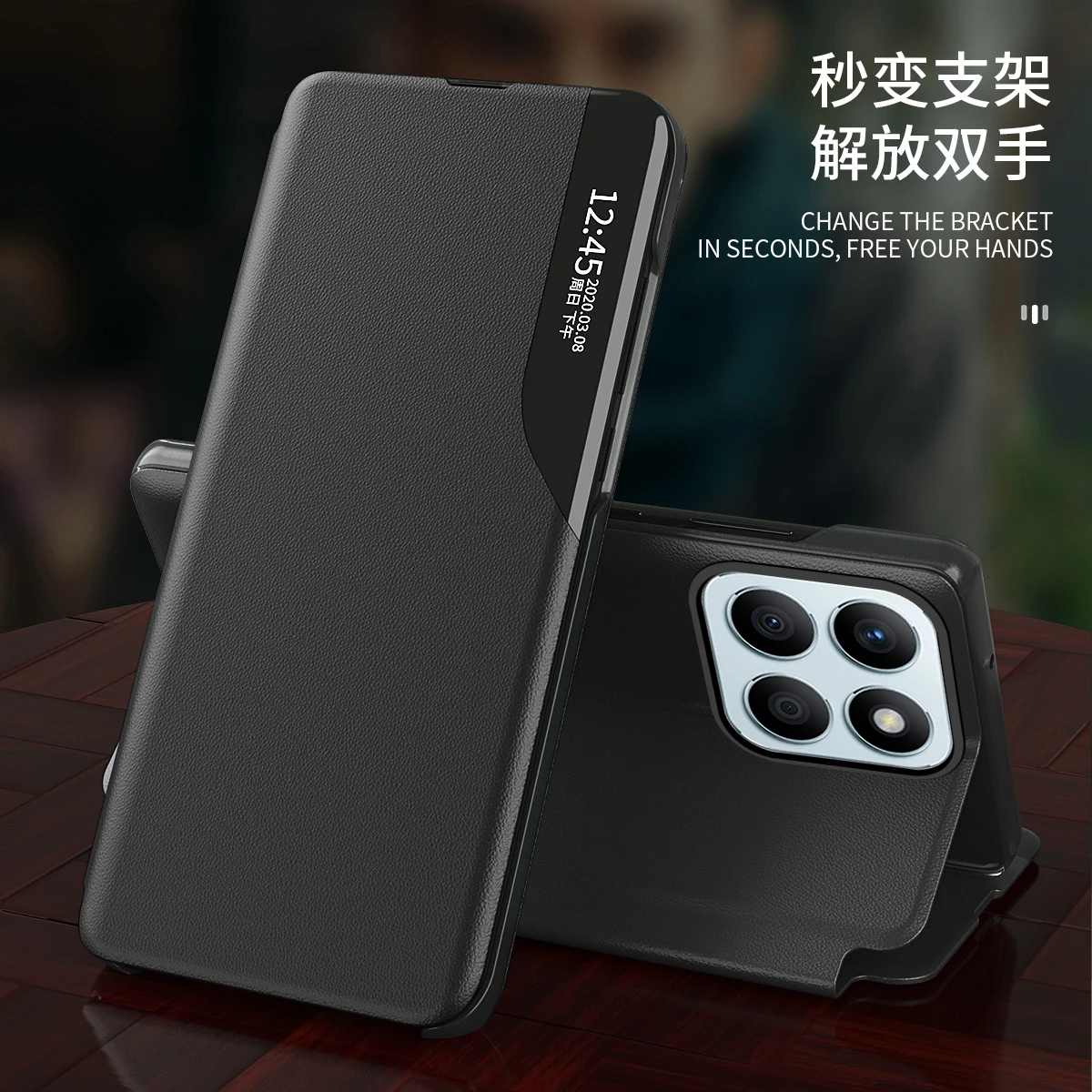 Flip-leather-Case-For-Honor-X8B-Adsorption-Shockproof-All-inclusive ...