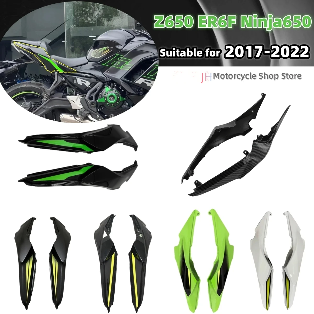 Motorcycle-rear-side-fairing-for-Kawasaki-Z650-Ninja650-2017-2018-2019 ...
