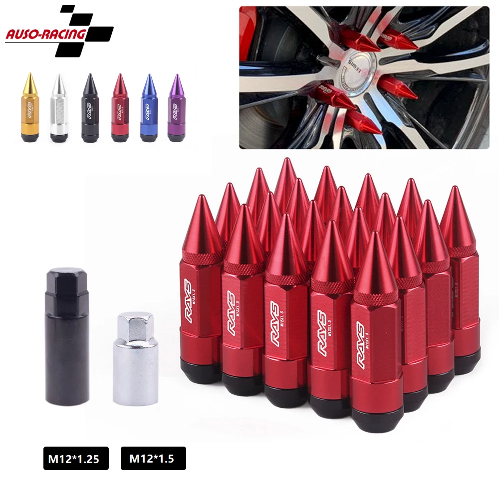 M12X1-5-M12X1-25-Spiked-Aluminum-Extended-Tuner-Wheels-Rims-Lug-Nuts ...