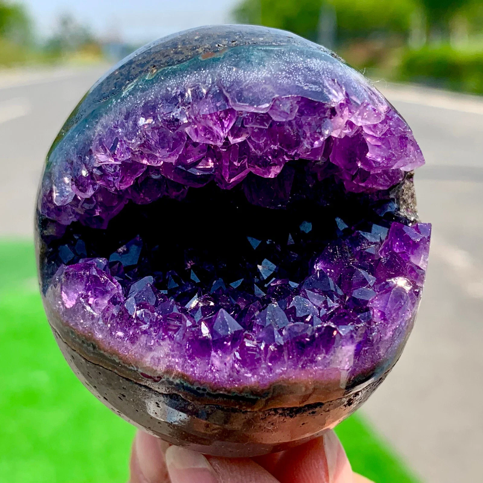 Natural Formed!Purple Uruguayan Amethyst Cluster Smile Ball,Purple ...