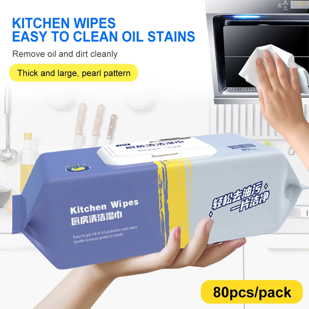 80pcs-set-Disposable-Kitchen-Wet-Wipes-Household-Cloth-Towel-For ...