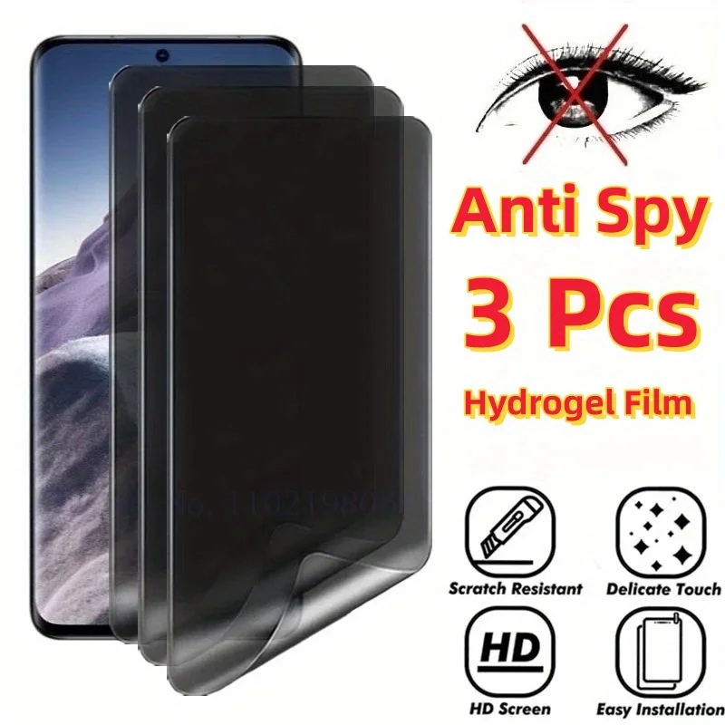 3Pcs Privacy Hydrogel Film For OPPO Find X7 Ultra X5 X3 Pro X6 A5 Pro ...