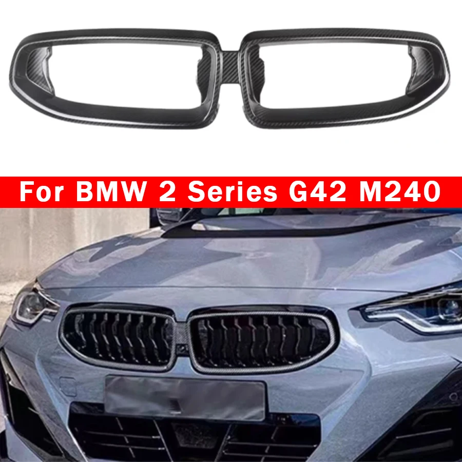 For-BMW-2-Series-G42-M240-2021-Real-Dry-Carbon-Fiber-Car-Front-Bumper ...