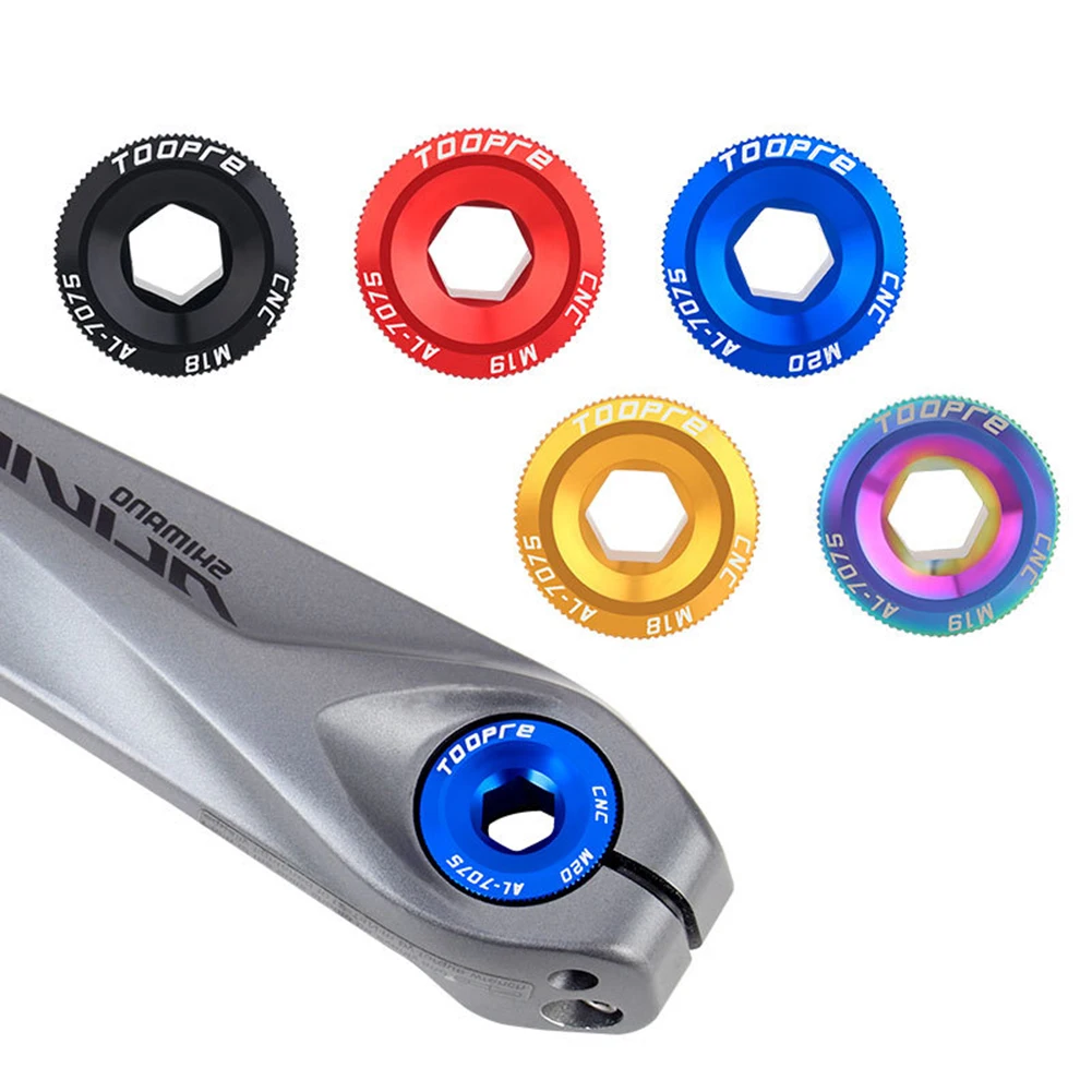 M19/M20 18mm MTB Bike Bolt Crankset Crank Cover Axis Screw Cap Aluminum ...