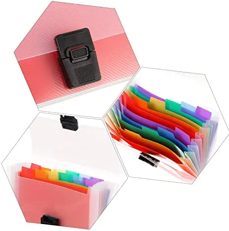 Classeur,Mini classeur A6 arc-en-ciel à 13 poches, organiseur de ...