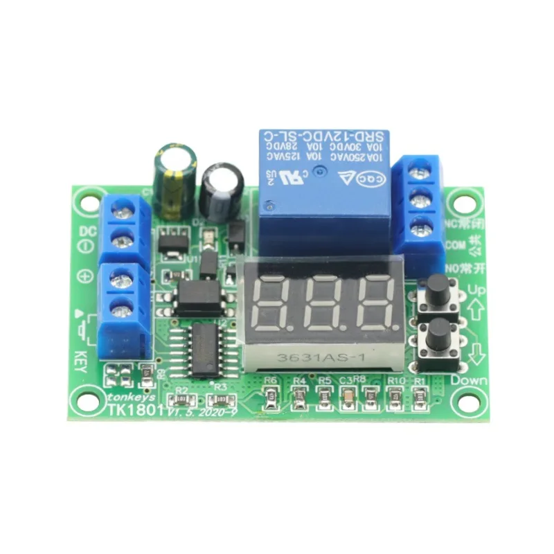 NEW DC 12V Display Delay Timing Relay Module Timer Relay Board 1-999 Seconds For arduino ...