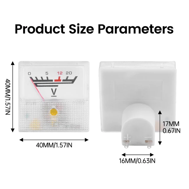 Industrial Voltage Meter 670 AC 0-300V Rectangular Analog Voltage ...