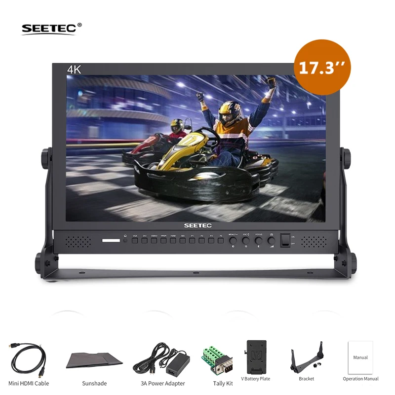 Seetec P173 9HSD 17.3 "monitor ips transmissão lcd monitor 1920x1080 4k ...