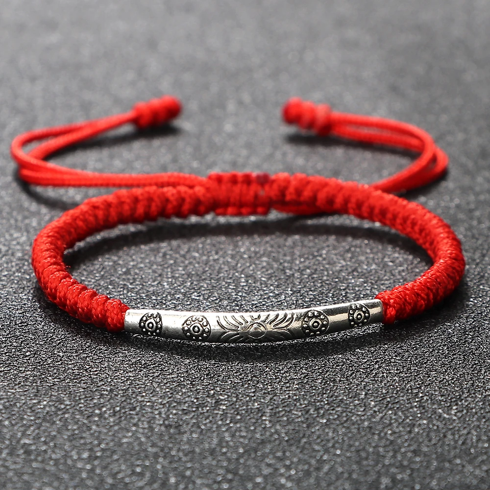Classic Men Long Tube Bracelets Women Handmade Braided Adjustable Rope ...