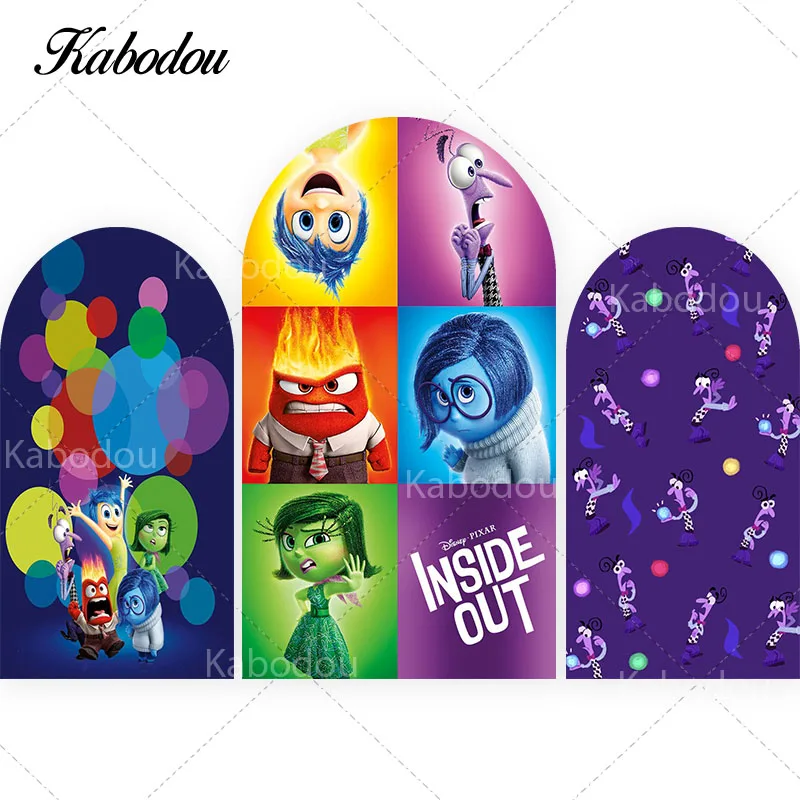 Inside-Out-Arch-Photo-Backdrop-Arched-Wall-Kids-Happy-Birthday-Pixar ...