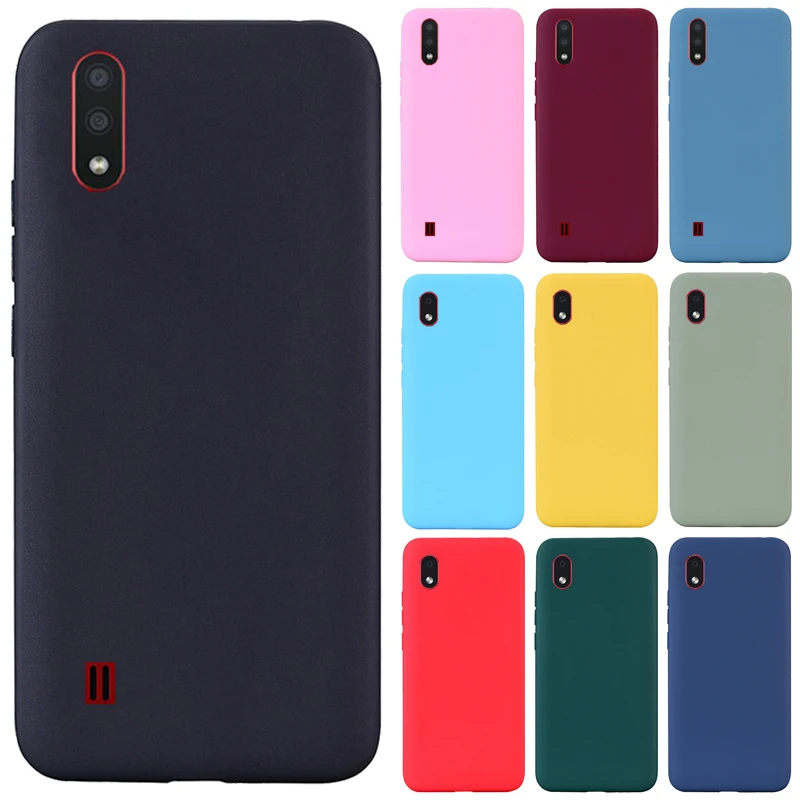 Silicon-Case-For-Samsung-Galaxy-A01-M01-Case-Soft-TPU-Back-Cover-Phone ...