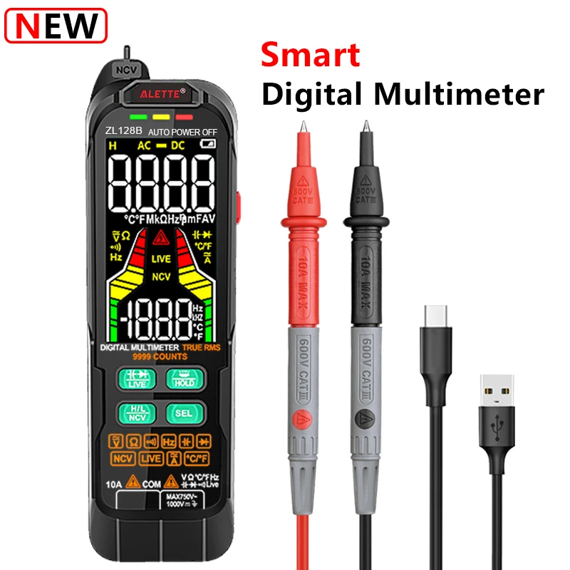 TRUE-RMS-Smart-Multimeter-Digital-Voltage-Tester-DC-AC-Voltmeter-Non ...