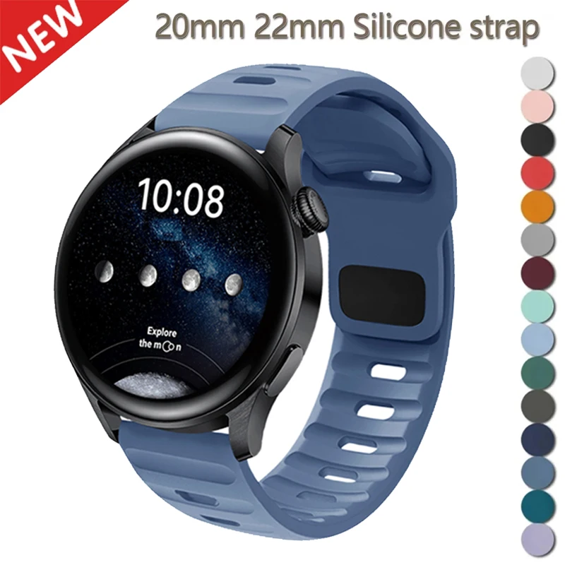 Versatile Silicone Sport Watch Strap - 20mm/22mm for 22mm watch band ...