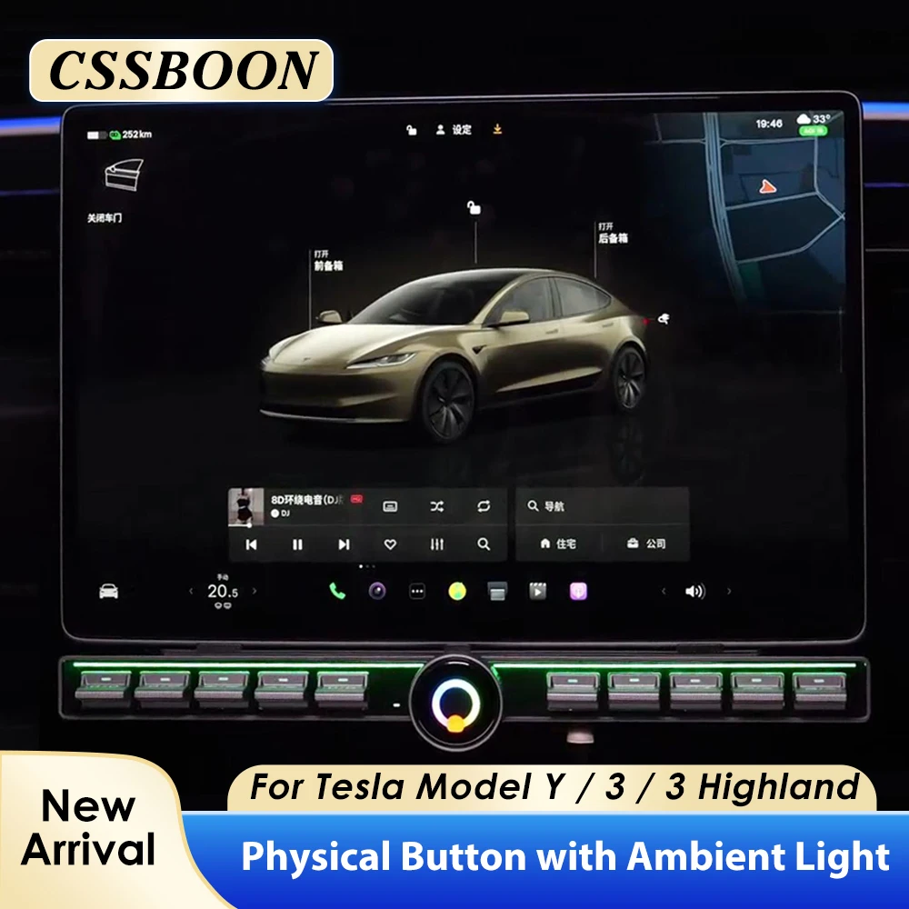 Smart-Car-Physical-Button-for-Tesla-Model-3-Y-Highland-Interior ...