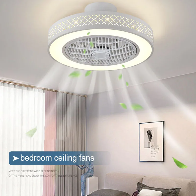 50CM-Bedroom-LED-Ceiling-Fan-Lights-Remote-Control-Restaurant-Loft ...
