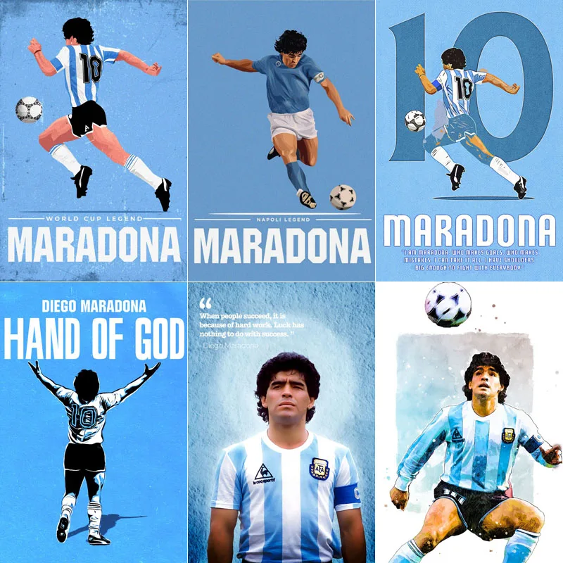 Diego-Maradona-King-Of-Football-Sport-Player-Metal-Plaque-Poster-Club ...