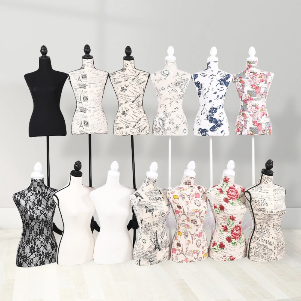 1pc Adjustable Female Mannequin Torso Dress Form Display with Linen ...